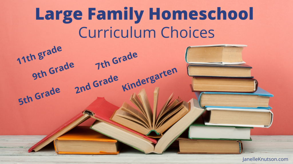 Large Family Homeschool Curriculum Choices Janelle Knutson large-family-homeschool-curriculum-choices-janelle-knutson